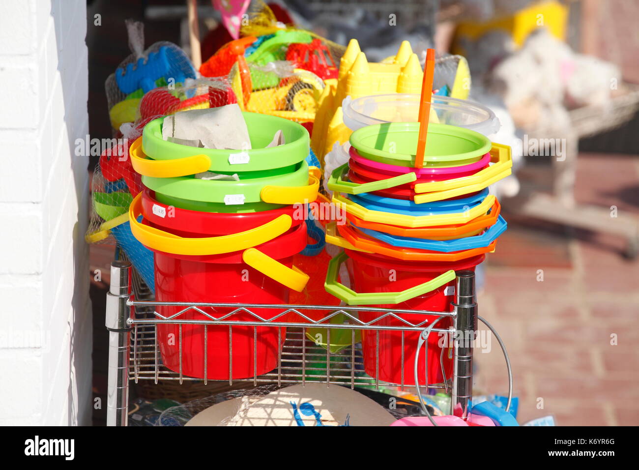 Colorful Plastic Toys, Plastic buckets Stock Photo - Alamy