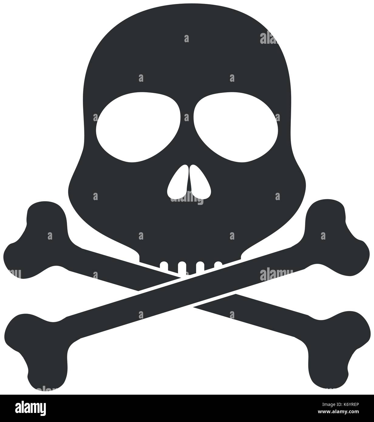 skull alert symbol icon Stock Vector Image & Art - Alamy