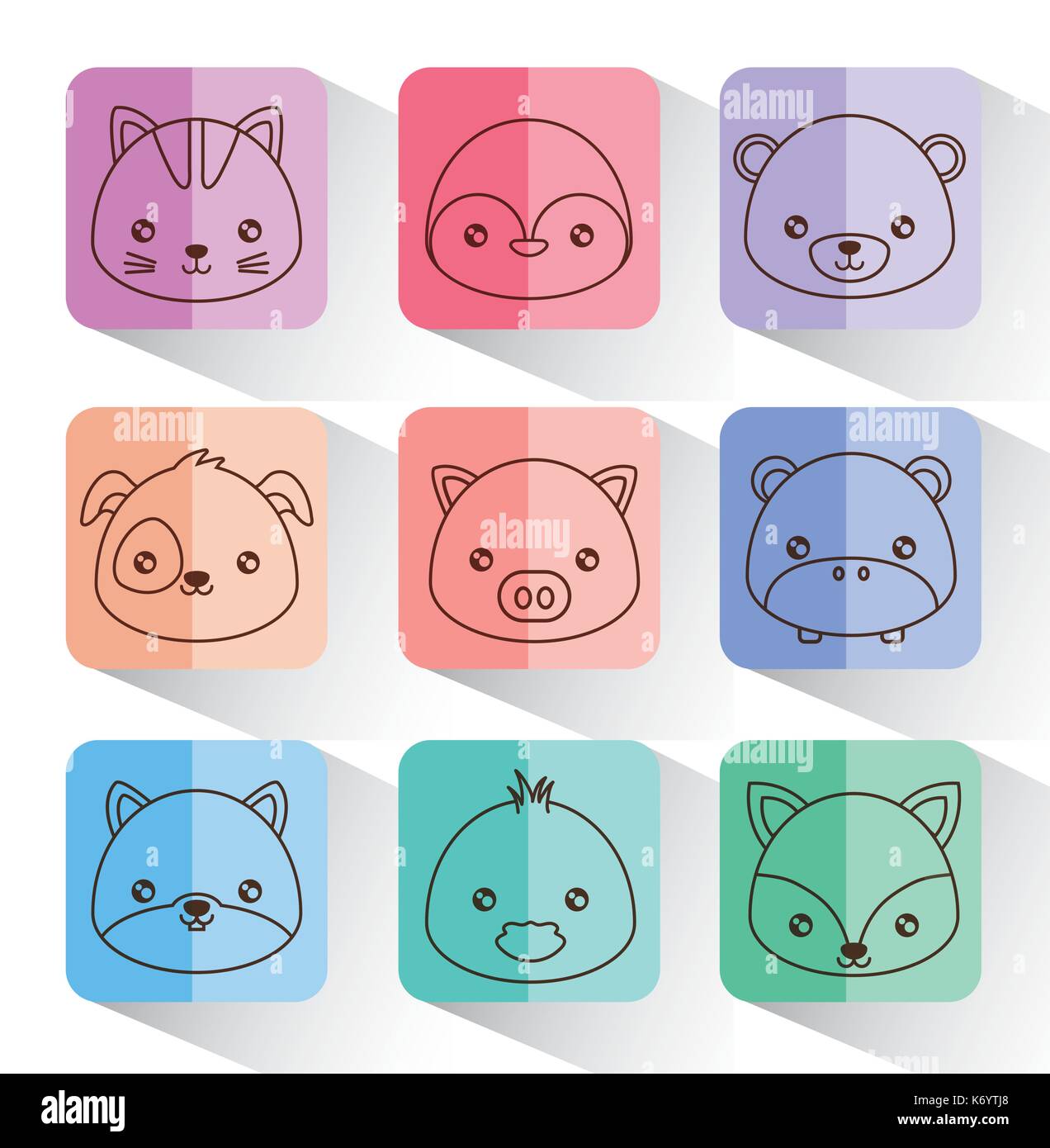 Cute animals design Stock Vector Image & Art - Alamy