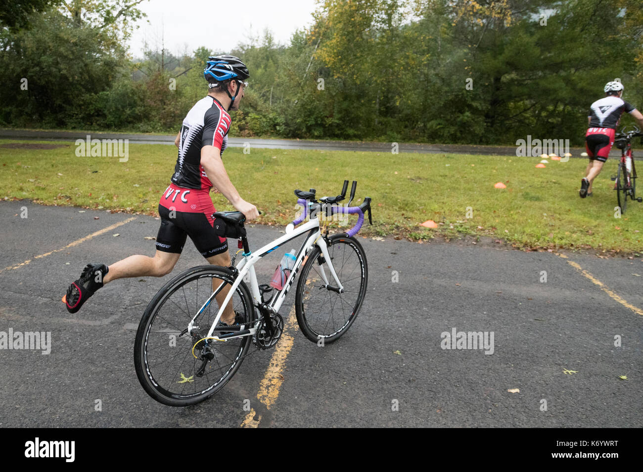 Transition swim to cycling for the HVTC Summer Tri-Series #4 Stock ...