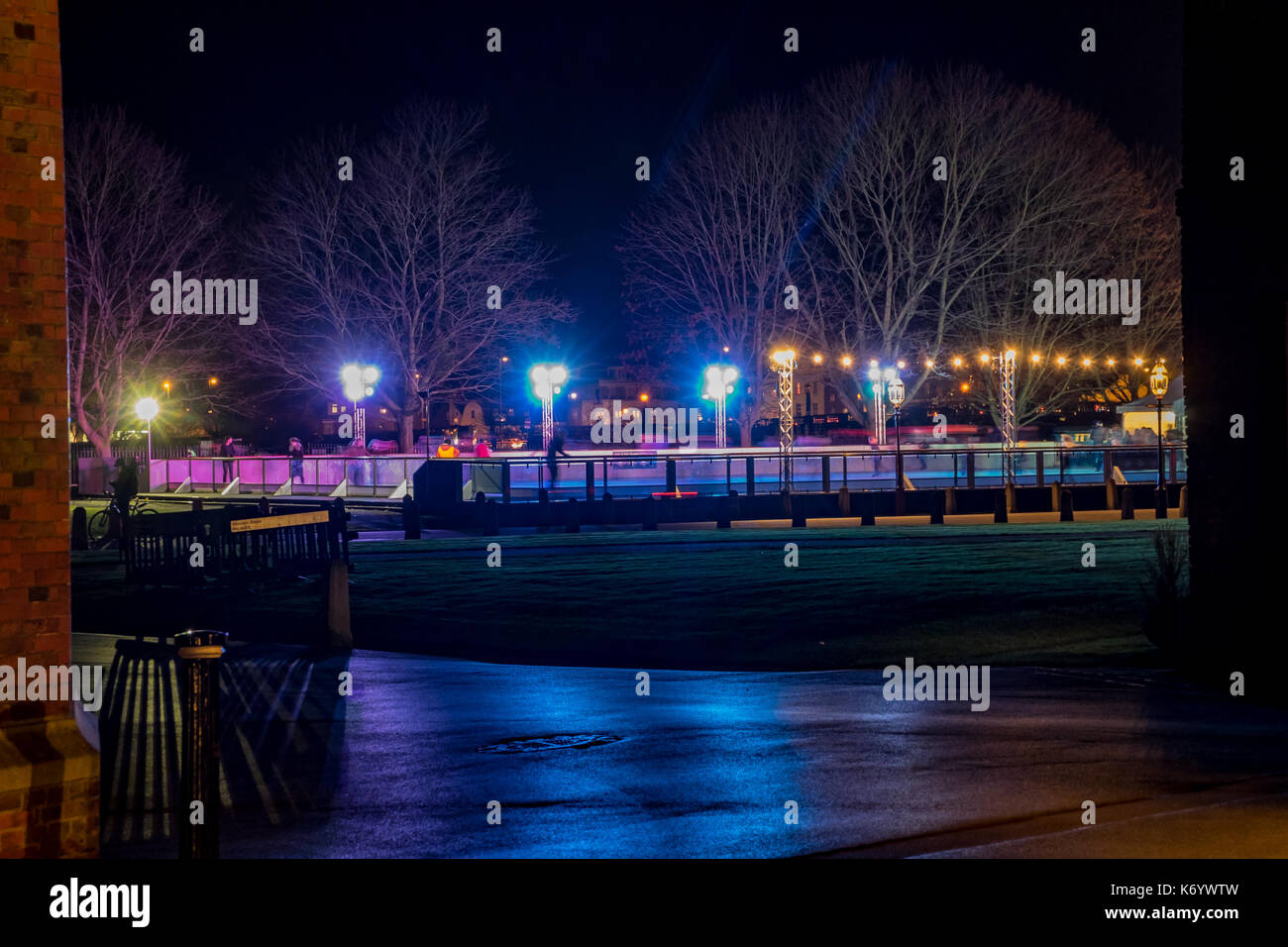 hampton court palace ice rink Stock Photo - Alamy