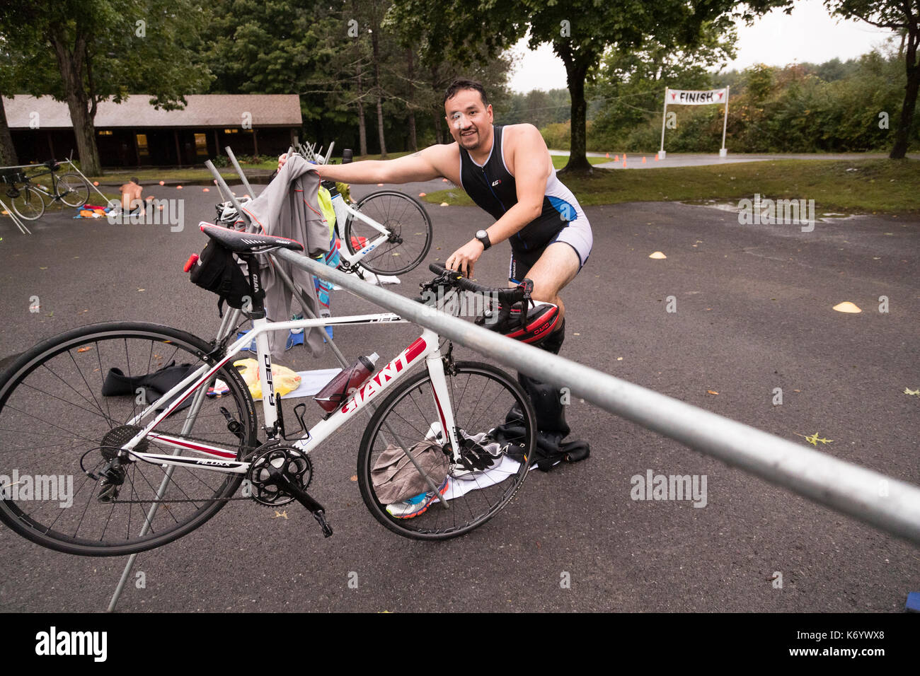 Transition swim to cycling for the HVTC Summer Tri-Series #4 Stock ...
