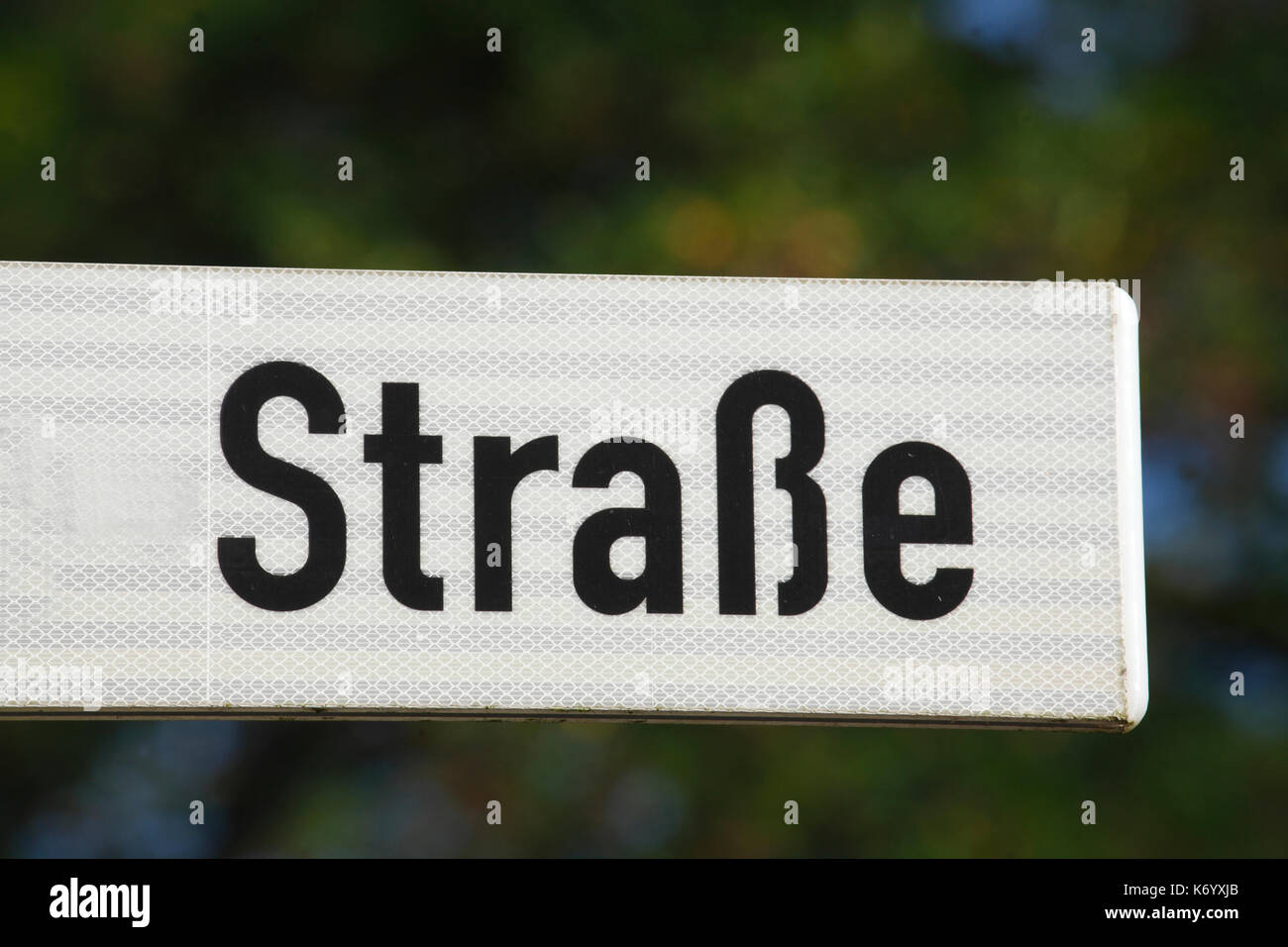 Road Sign Street Name Straße (Street in German Stock Photo - Alamy