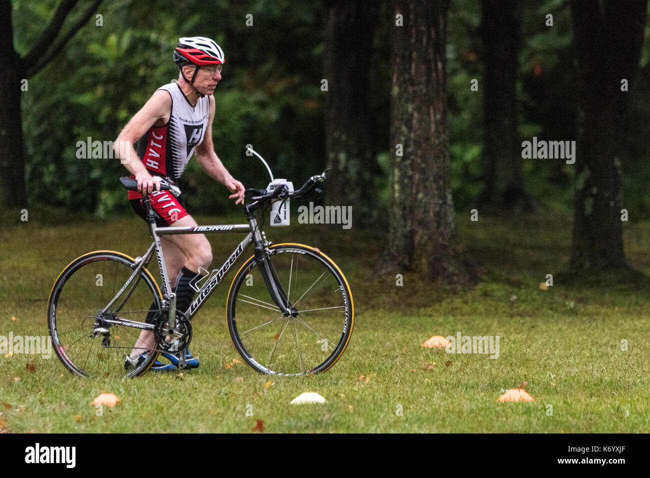Cycling at the HVTC Summer Tri-Series #4 Stock Photo - Alamy
