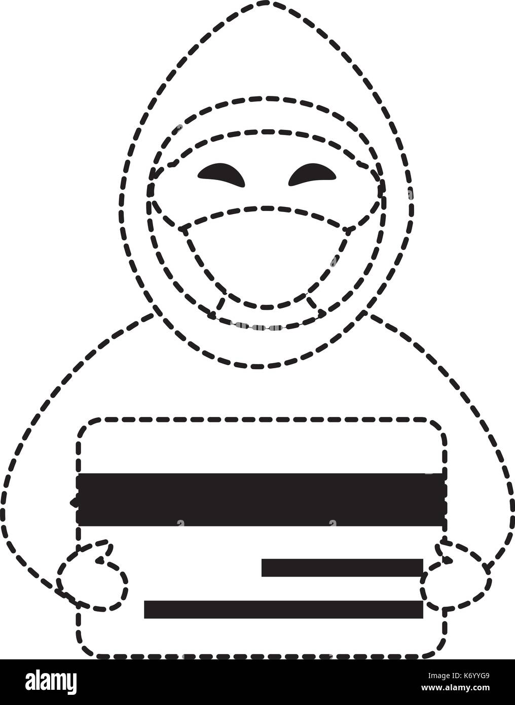 cyber thief avatar character with credit card Stock Vector Image & Art ...