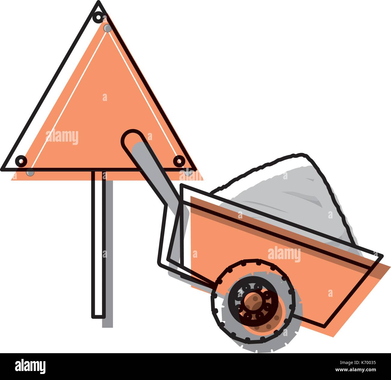 construction wheelbarrow icon Stock Vector Image & Art - Alamy