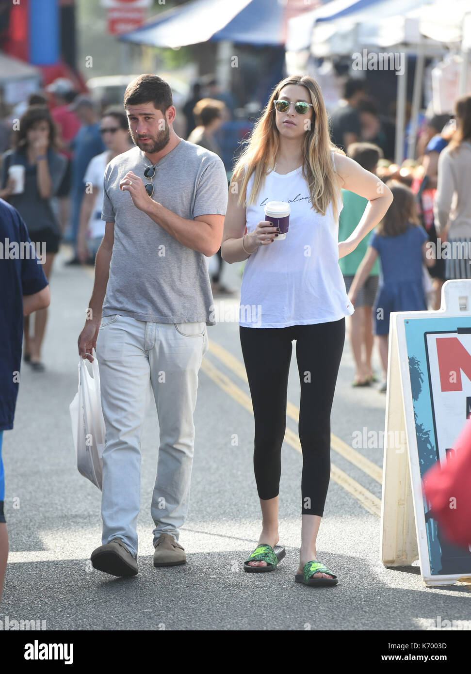 Whitney Port and her husband Tim Rosenman go to the Farmers Market ...