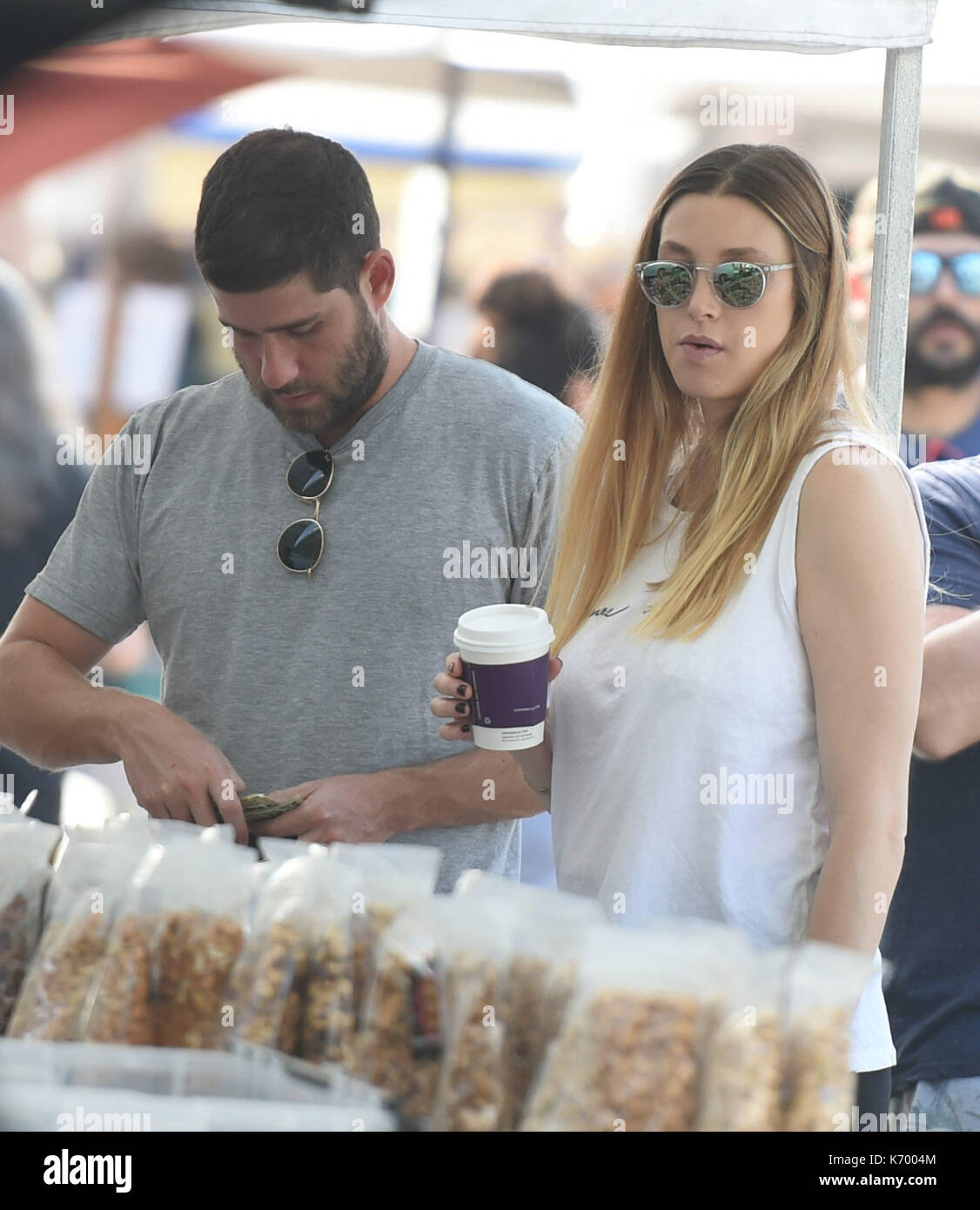 Whitney Port and her husband Tim Rosenman go to the Farmers Market ...