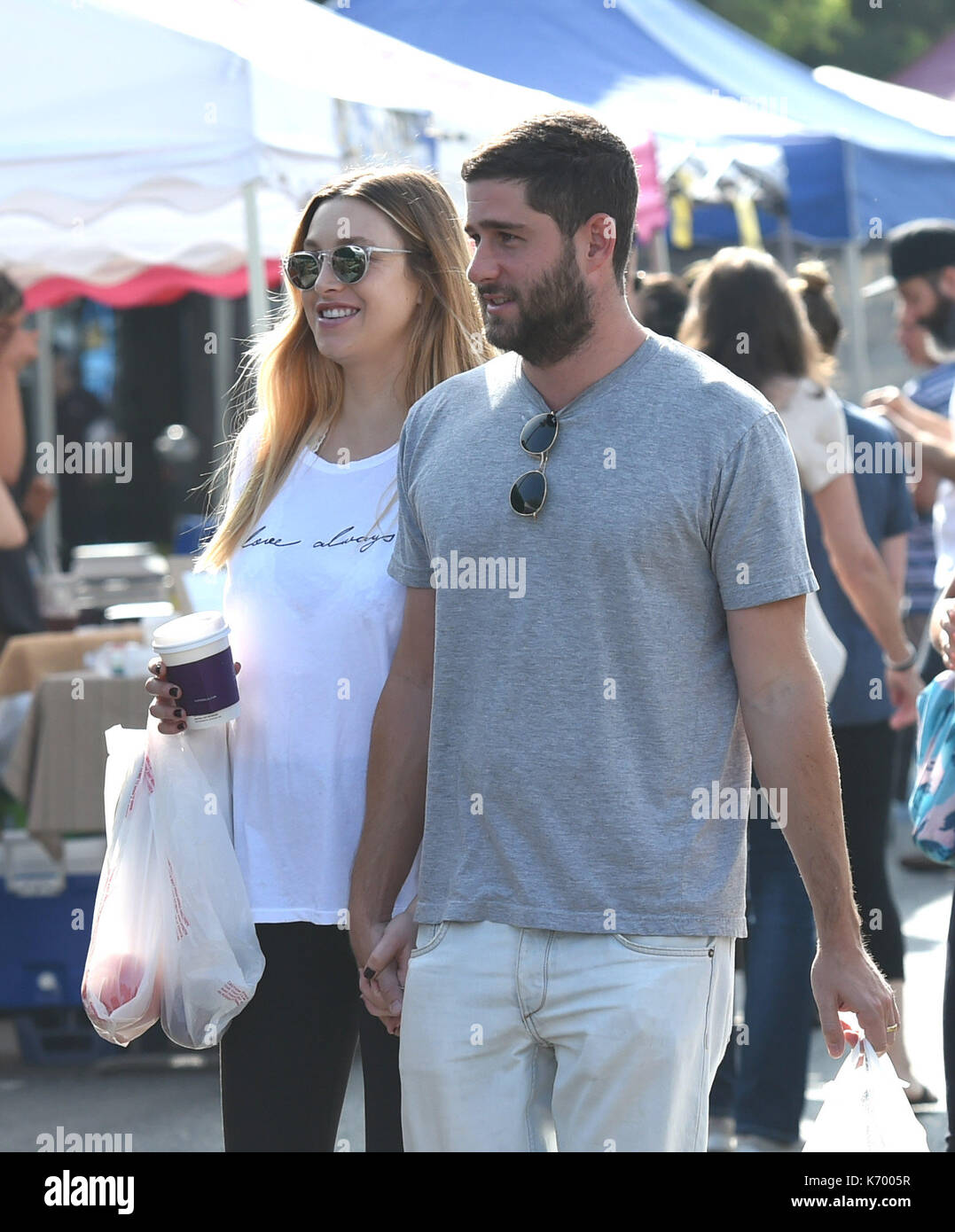 Whitney Port and her husband Tim Rosenman go to the Farmers Market ...