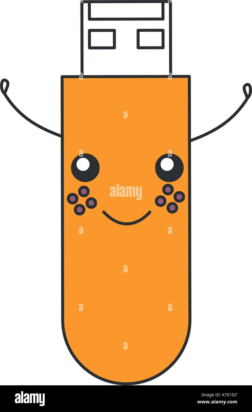 usb memory kawaii character Stock Vector Image & Art - Alamy