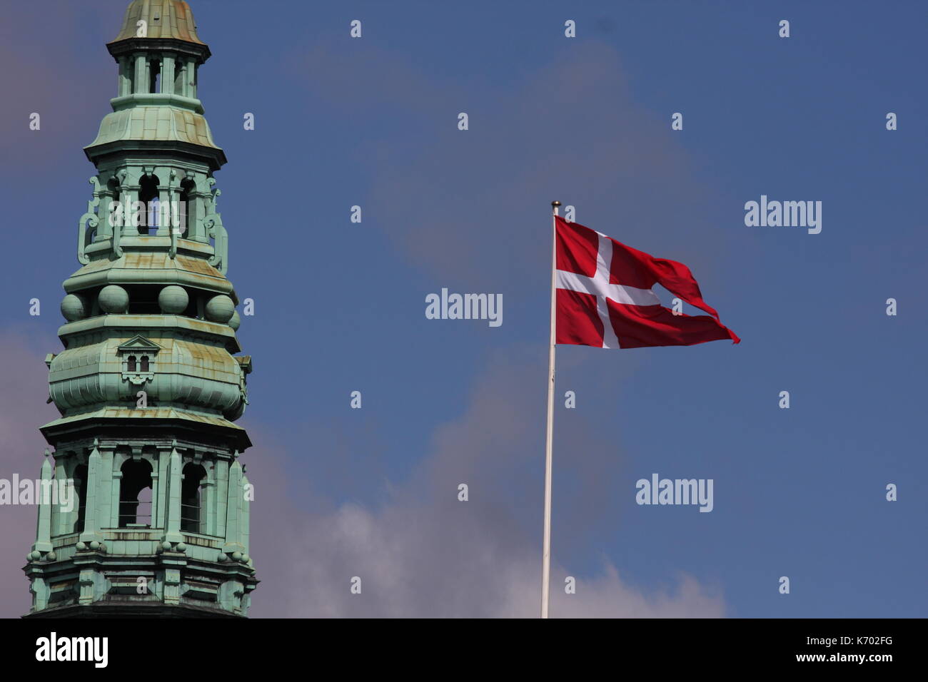 Red and white Danish flag - Denmark Stock Photo - Alamy