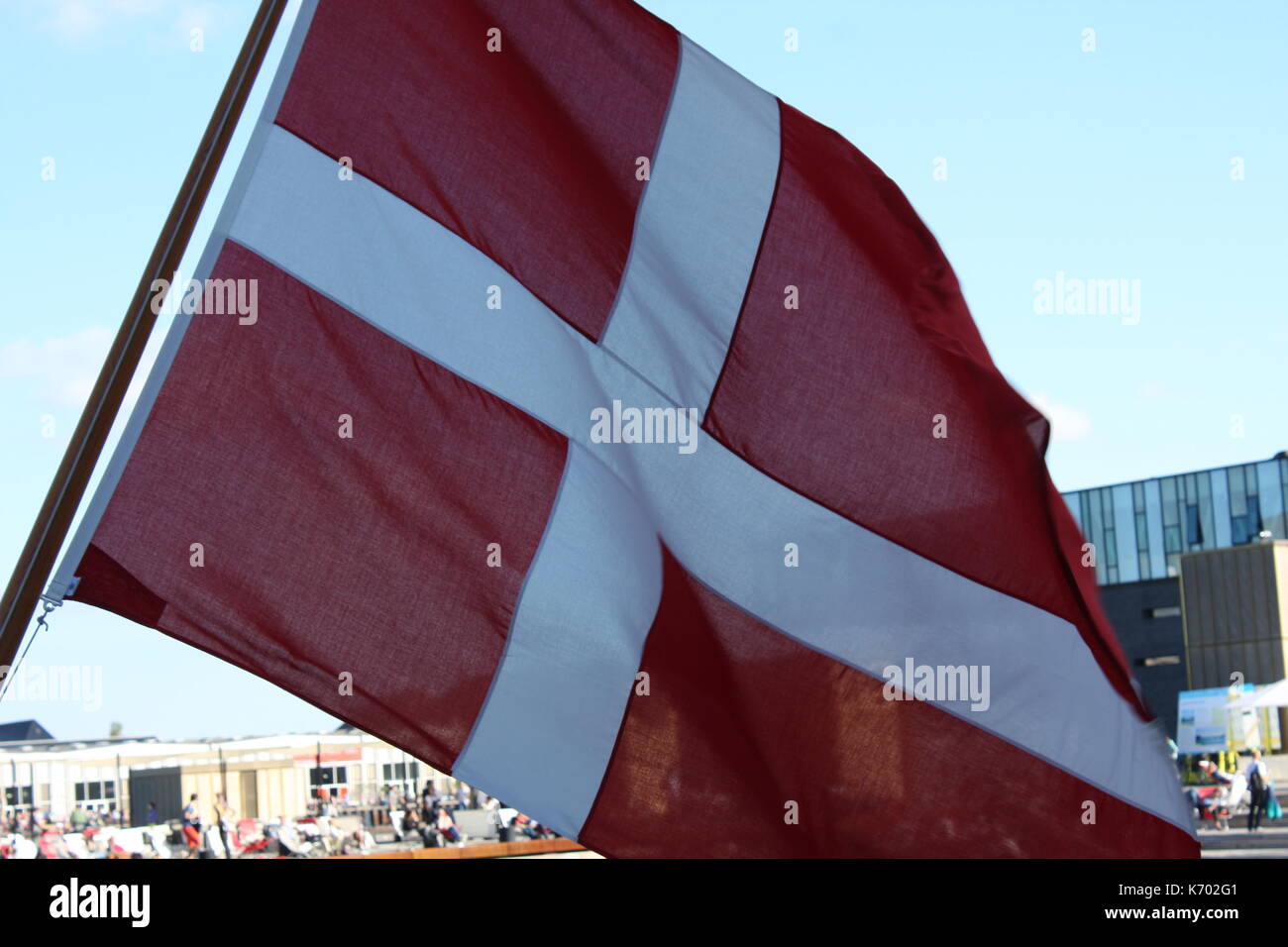 Red and white Danish flag - Denmark Stock Photo - Alamy