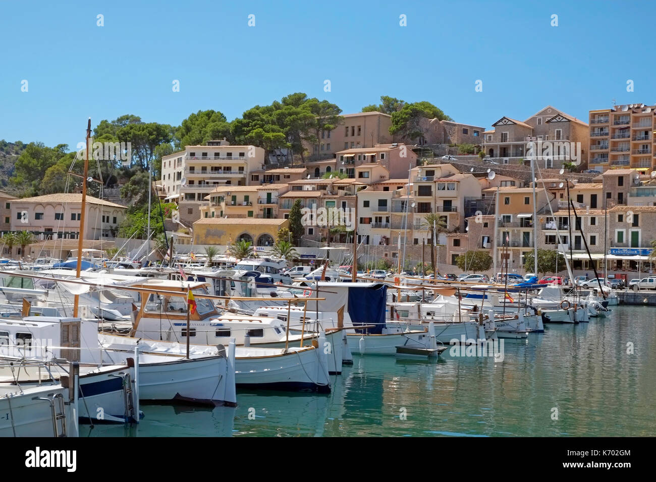 Soller Harbour Front Balearic Island Majorca Mallorca Spain Espana EU ...