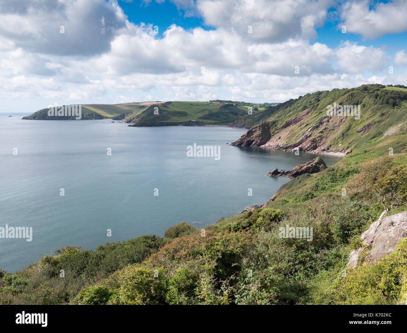 Coastal path near Start Point, Devon, England Stock Photo - Alamy