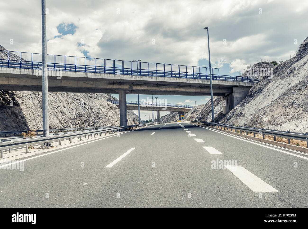 Bridge over a highway Stock Photo - Alamy