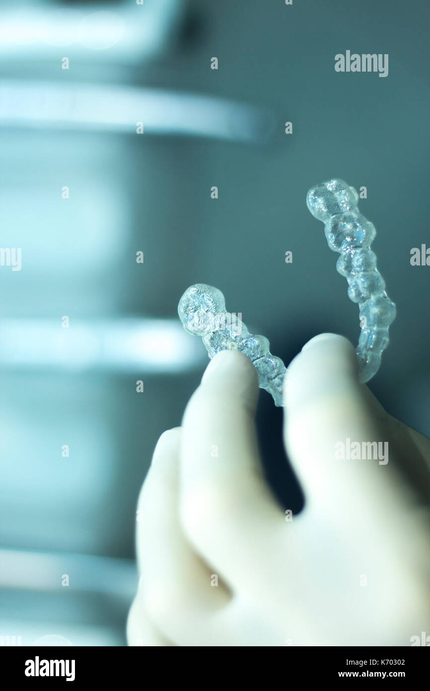 Invisible teeth retainers orthodontic brackets. Plastic modern ...