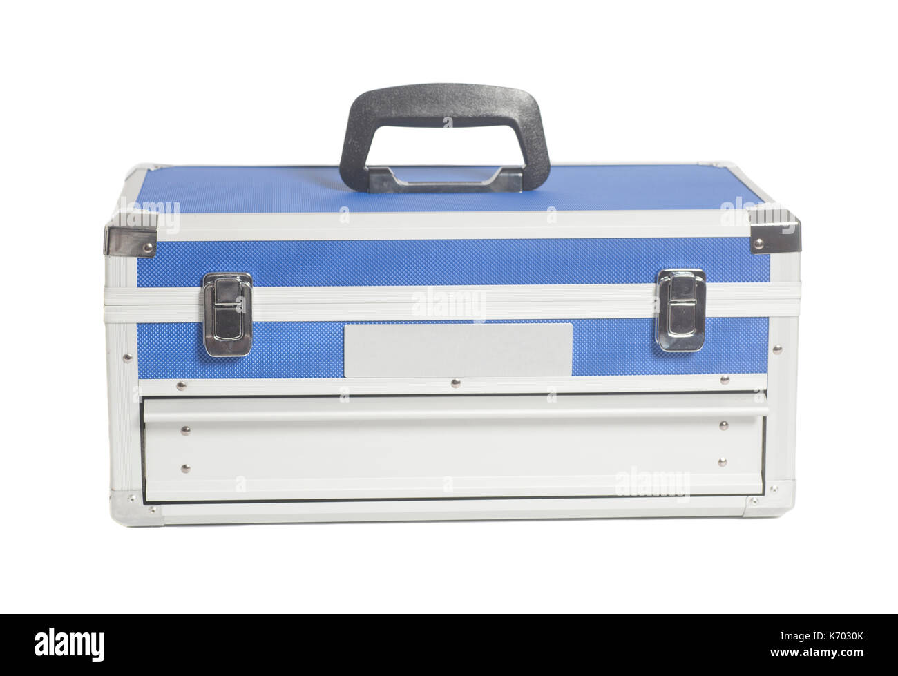 Blue Tool Box Isolated On White Background Stock Photo - Alamy