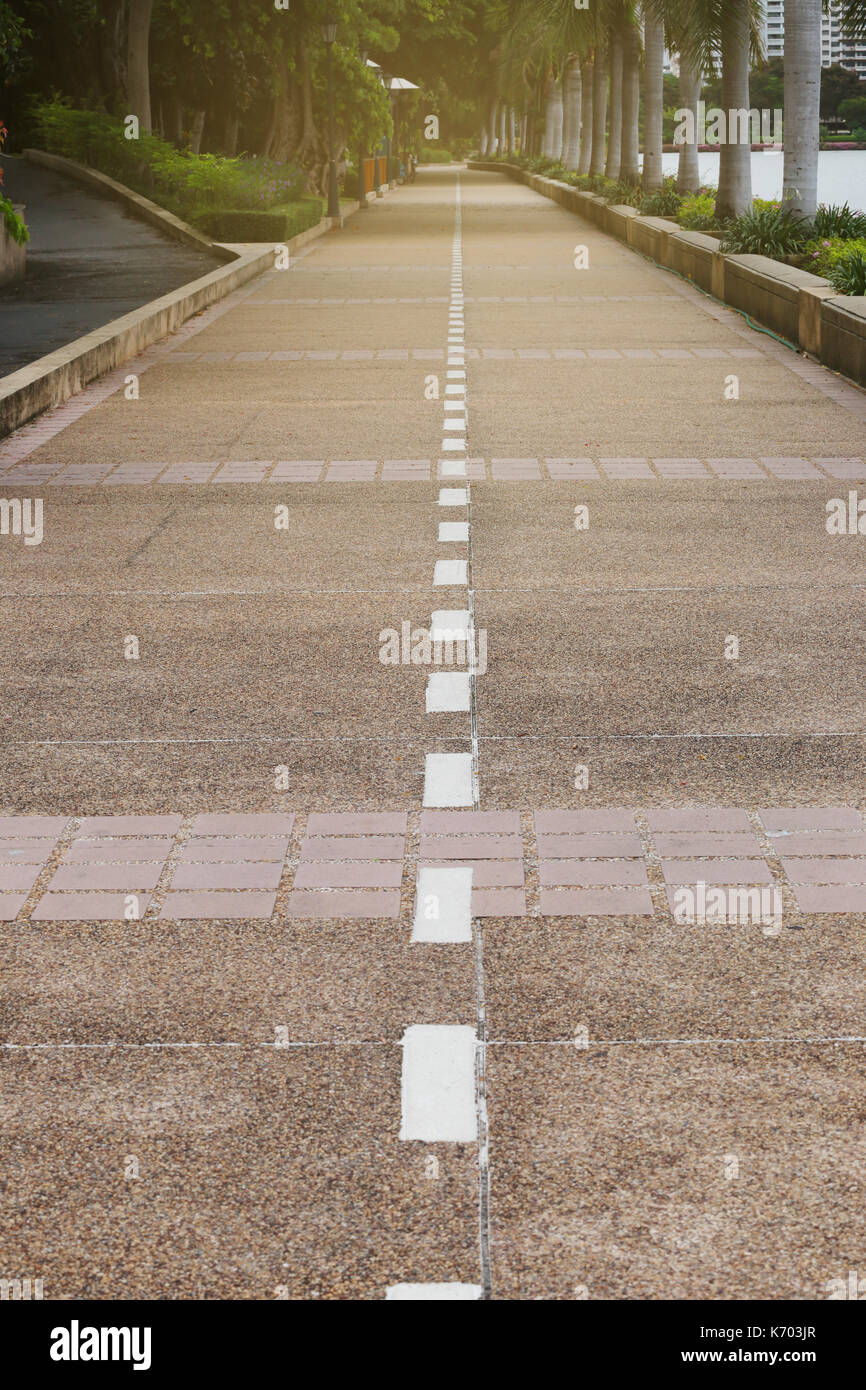 Walkway in the public park for Jogging and cycling in exercise Stock ...