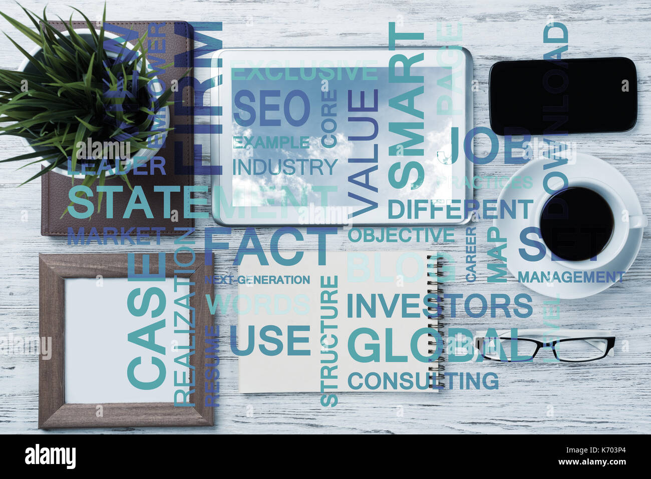 Modern workplace concept Stock Photo - Alamy