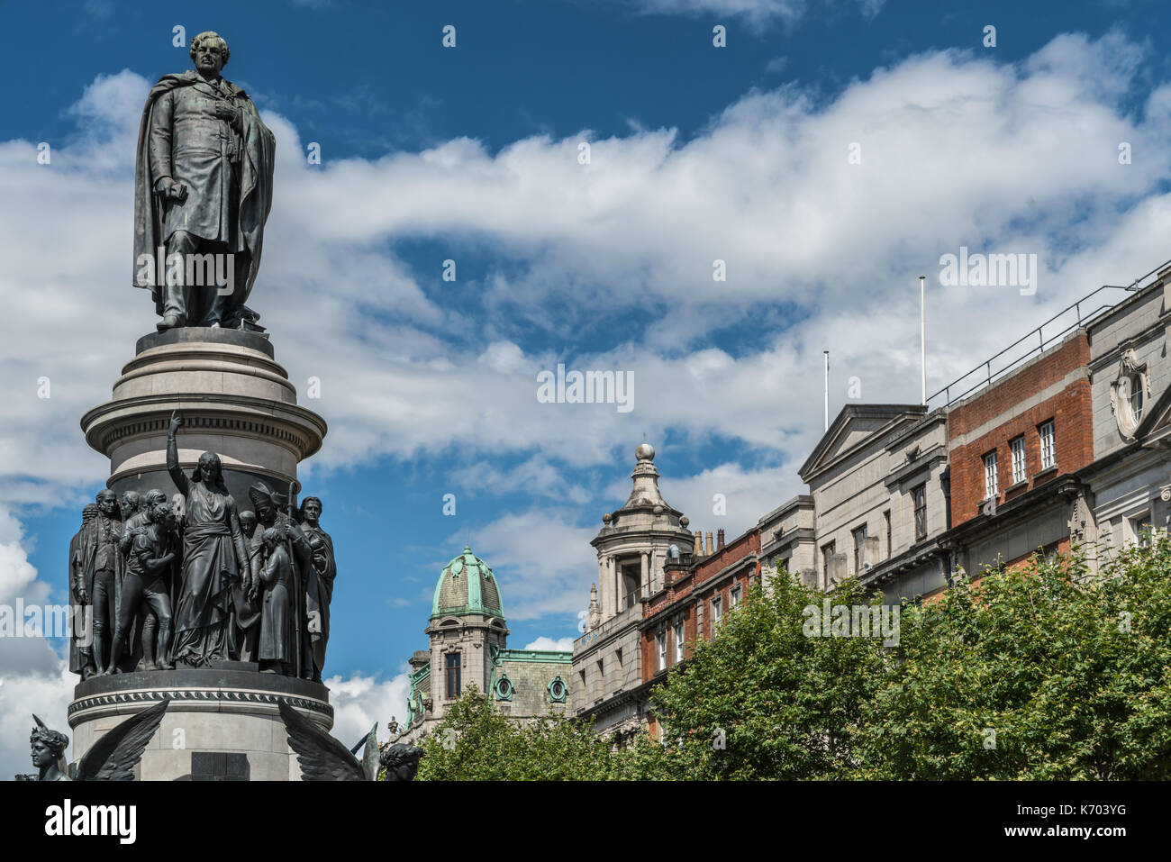 Dublin, Ireland - August 7, 2017: Tall and big black Daniel O’Connell ...