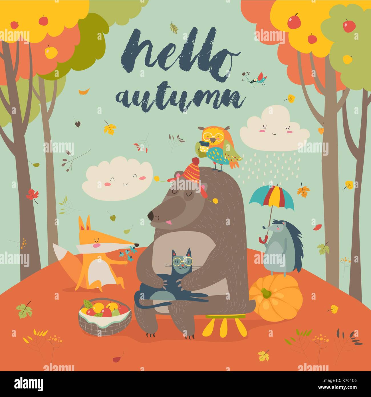 Umbrella bear Stock Vector Images - Alamy