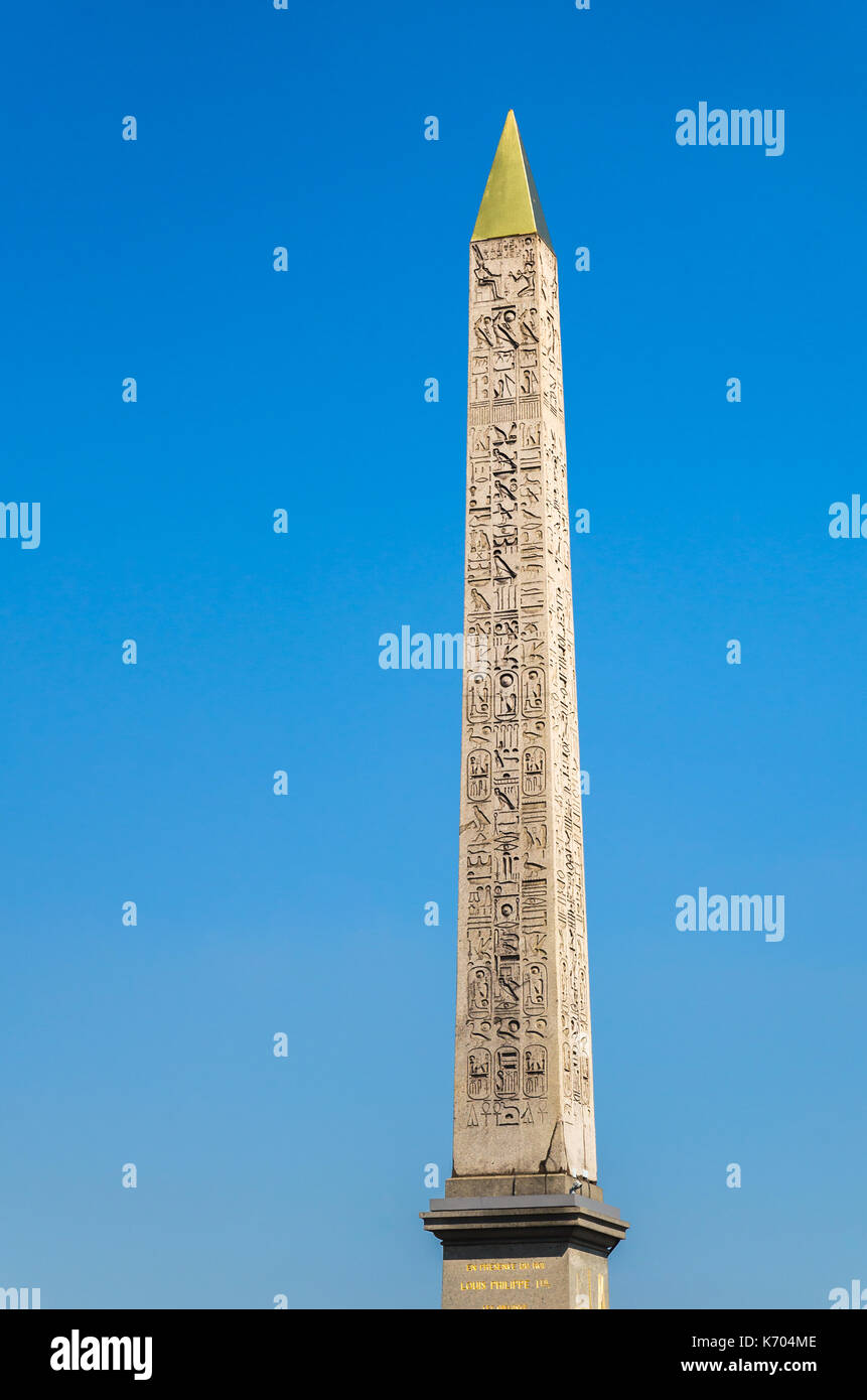 Paris, France: Luxor Obelisk, Egyptian obelisk standing at the center ...