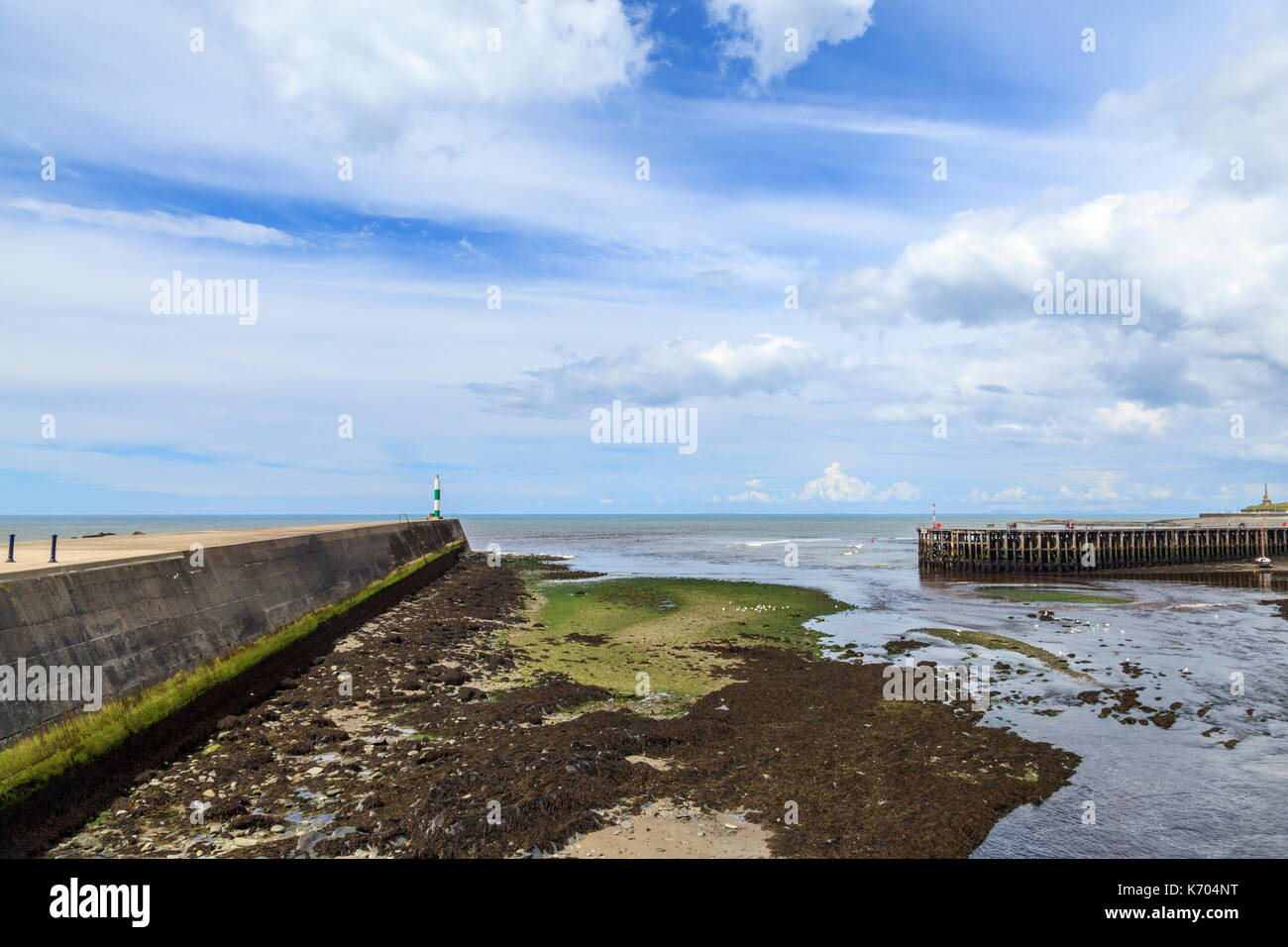 The river Ystwyth and river Rheidol meet at the entrance of Aberystwyth ...