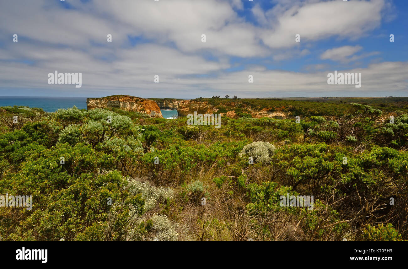 All shades of blue of the Pacific ocean. The Australian coast Stock ...