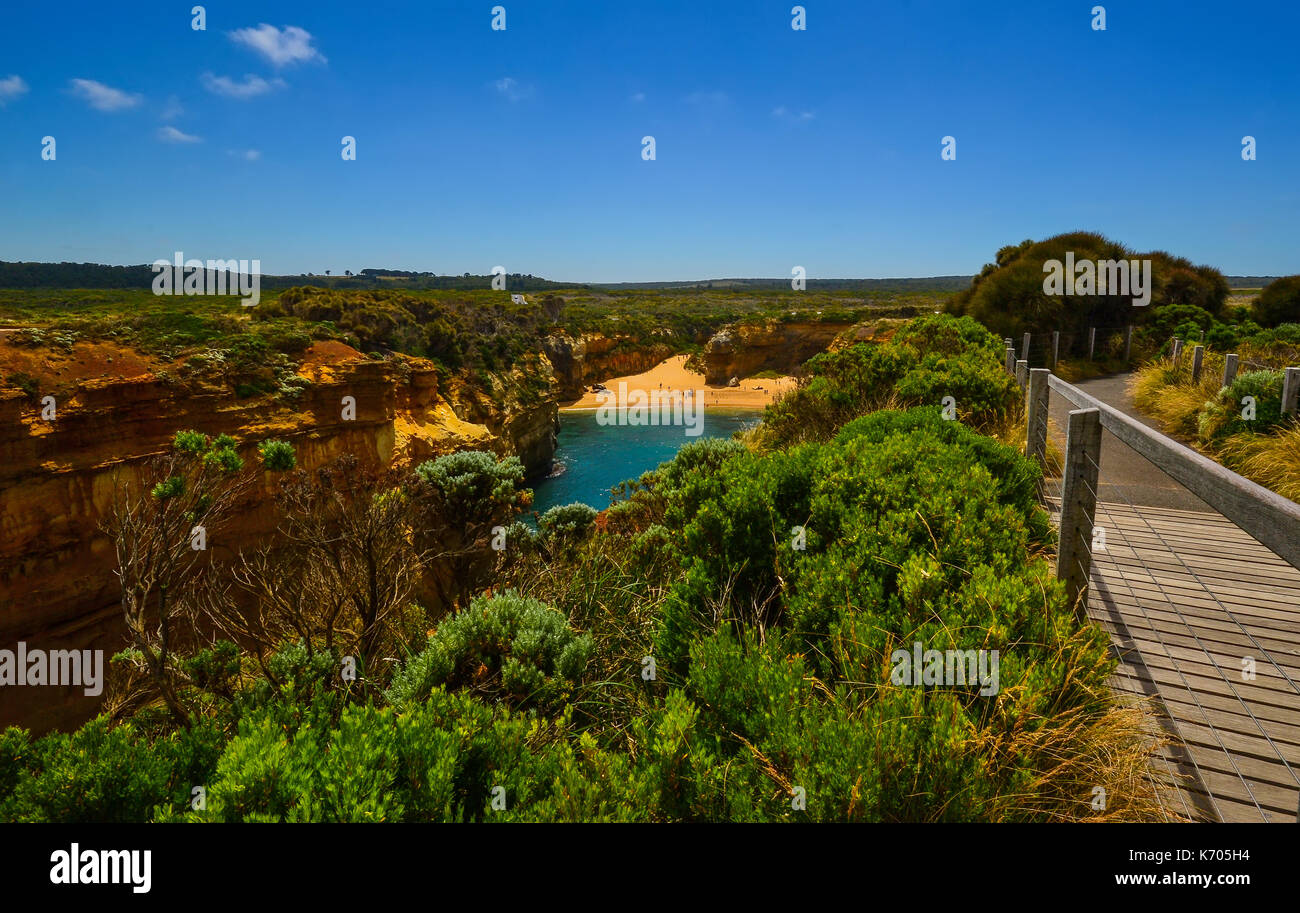 All shades of blue of the Pacific ocean. The Australian coast Stock ...