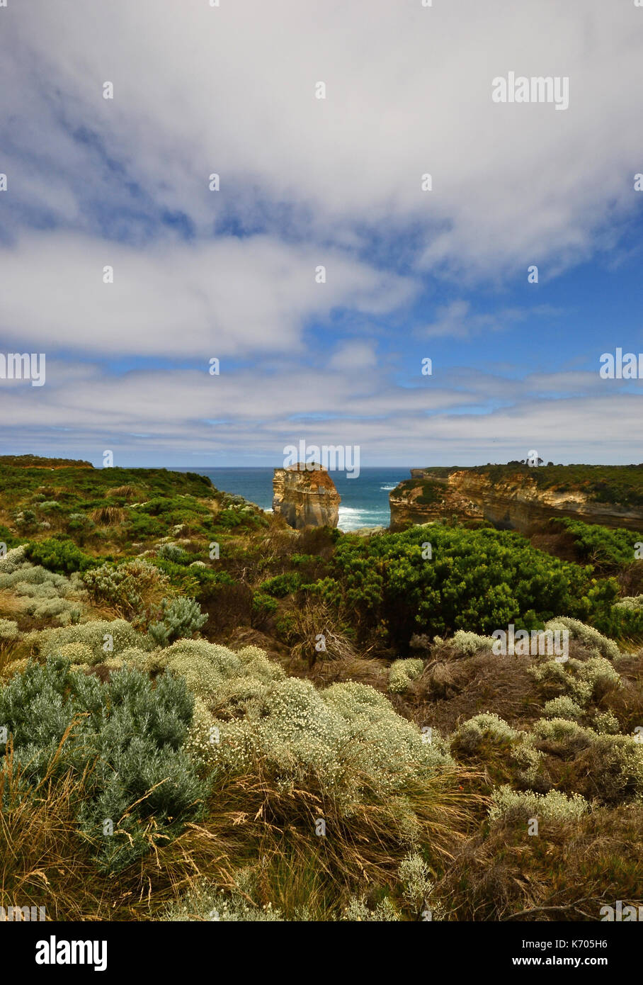 All shades of blue of the Pacific ocean. The Australian coast Stock ...