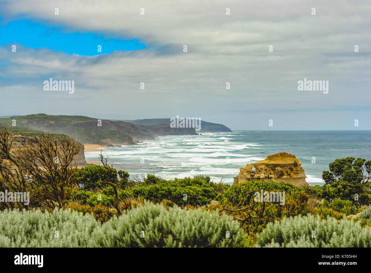 All shades of blue of the Pacific ocean. The Australian coast Stock ...