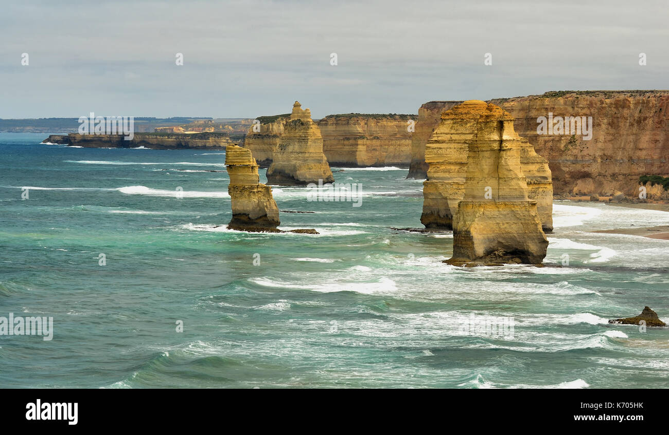 All shades of blue of the Pacific ocean. The Australian coast Stock ...