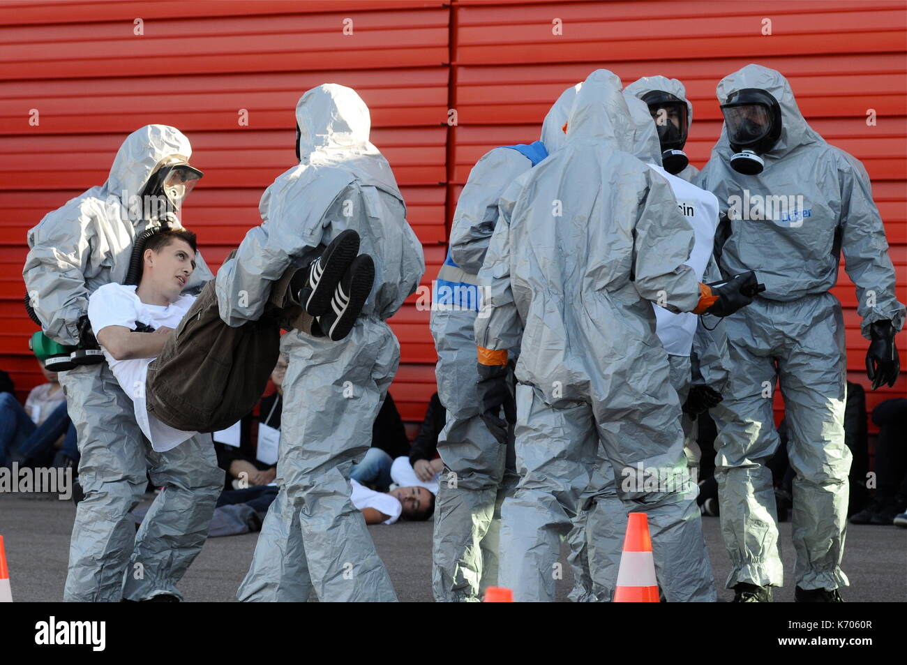 Rescue forces take part in a drill held to face BCRN terror attack ...