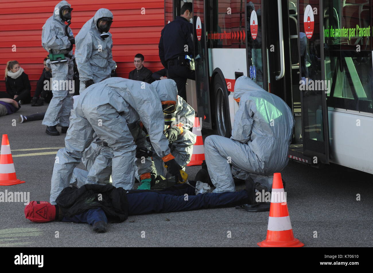 Rescue forces take part in a drill held to face BCRN terror attack ...