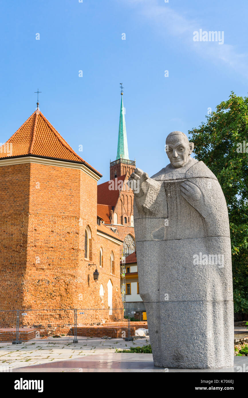 A monument / statue to Pope John XXIII in Ostrów Tumski, Wroclaw ...