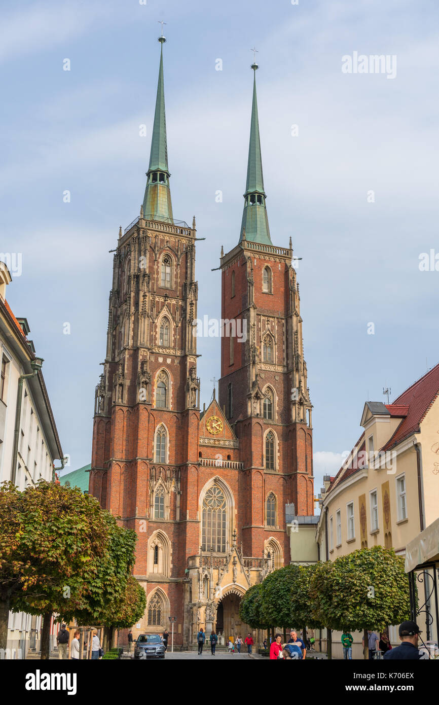 The two towers of the The Cathedral of St. John the Baptist also known ...