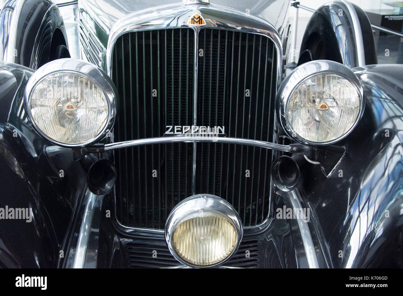 1930s Zeppelin car displayed at Zeppelin Museum at Friedrichshafen on ...