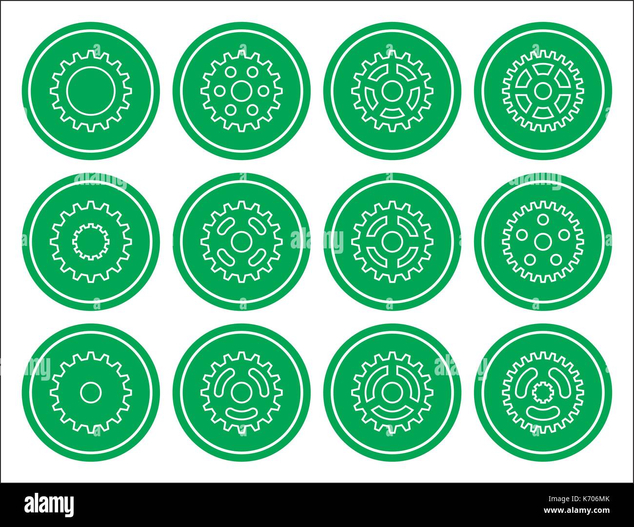 Sprocket wheel icons Stock Vector Image & Art - Alamy
