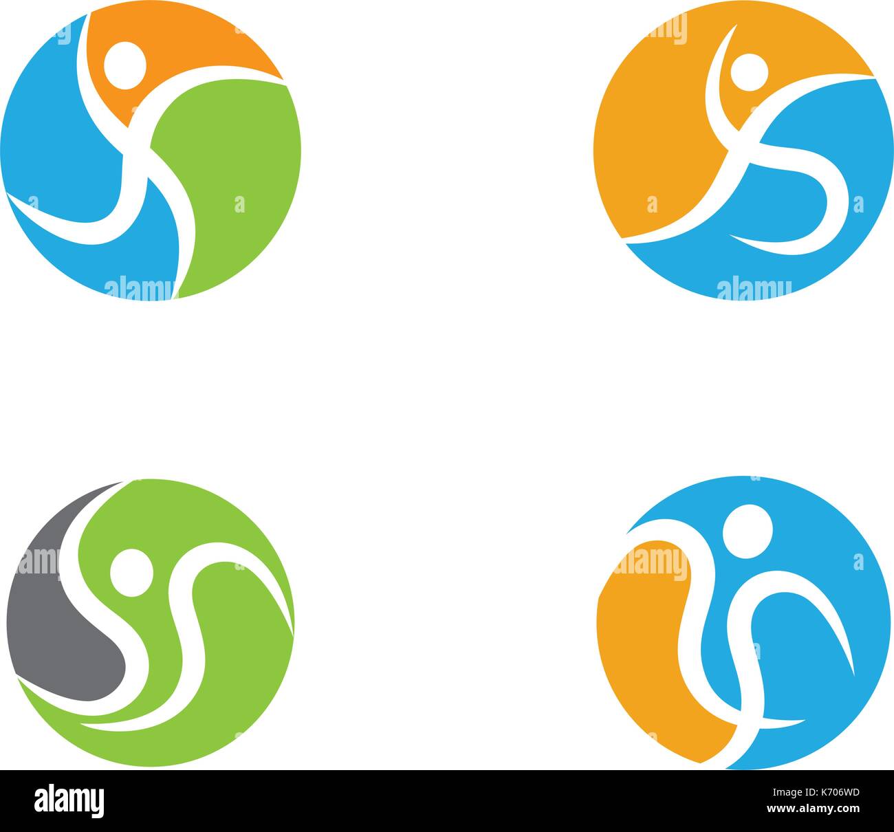 Fun people Healthy Life Logo template vector icon Stock Vector Image ...