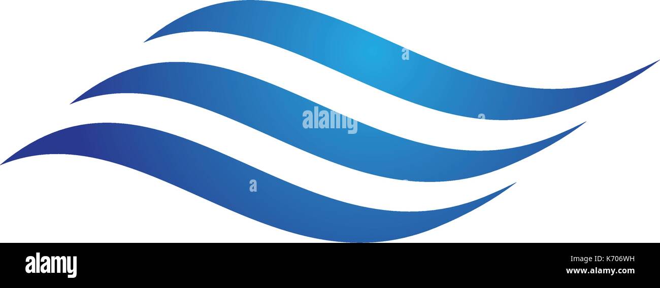 Water Wave symbol and icon Logo Template vector Stock Vector Image ...
