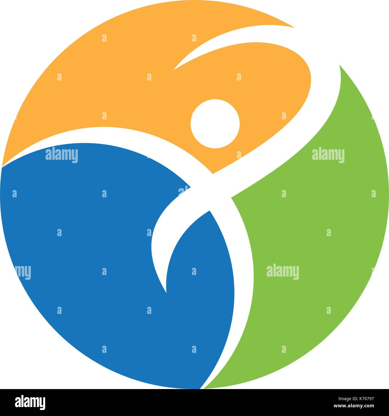 Fun people Healthy Life Logo template vector icon Stock Vector Image ...