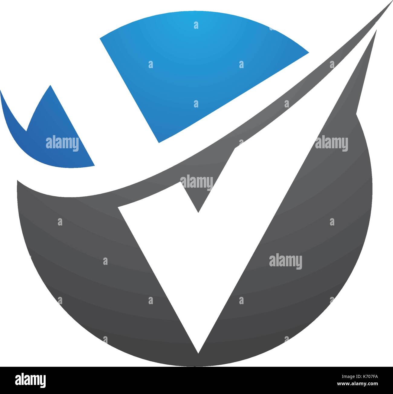 V Letter Logo Template Vector Illustration Stock Vector Image & Art - Alamy