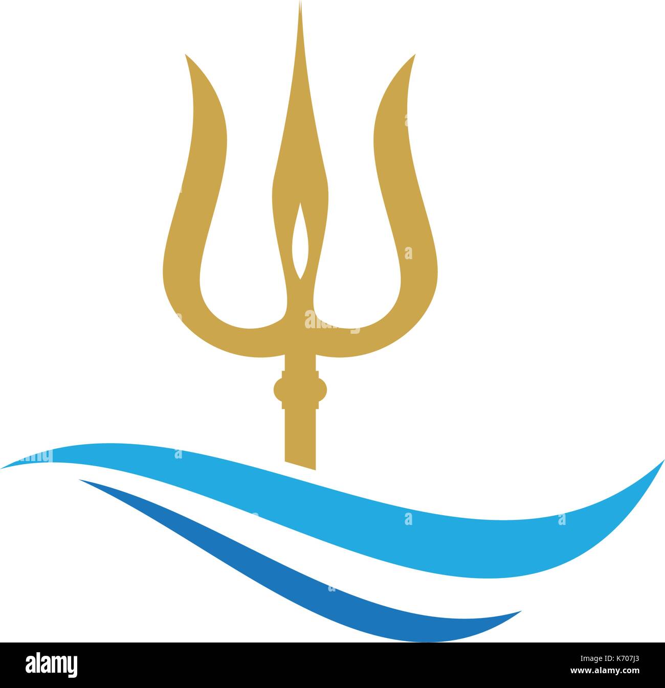 Trident Logo Template vector icon illustration design Stock Vector ...