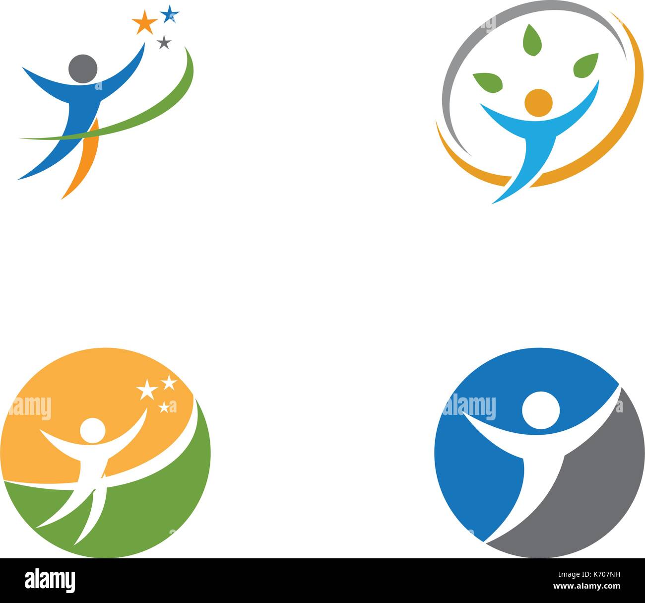 Human character logo sign Health care logo sign Stock Vector Image ...