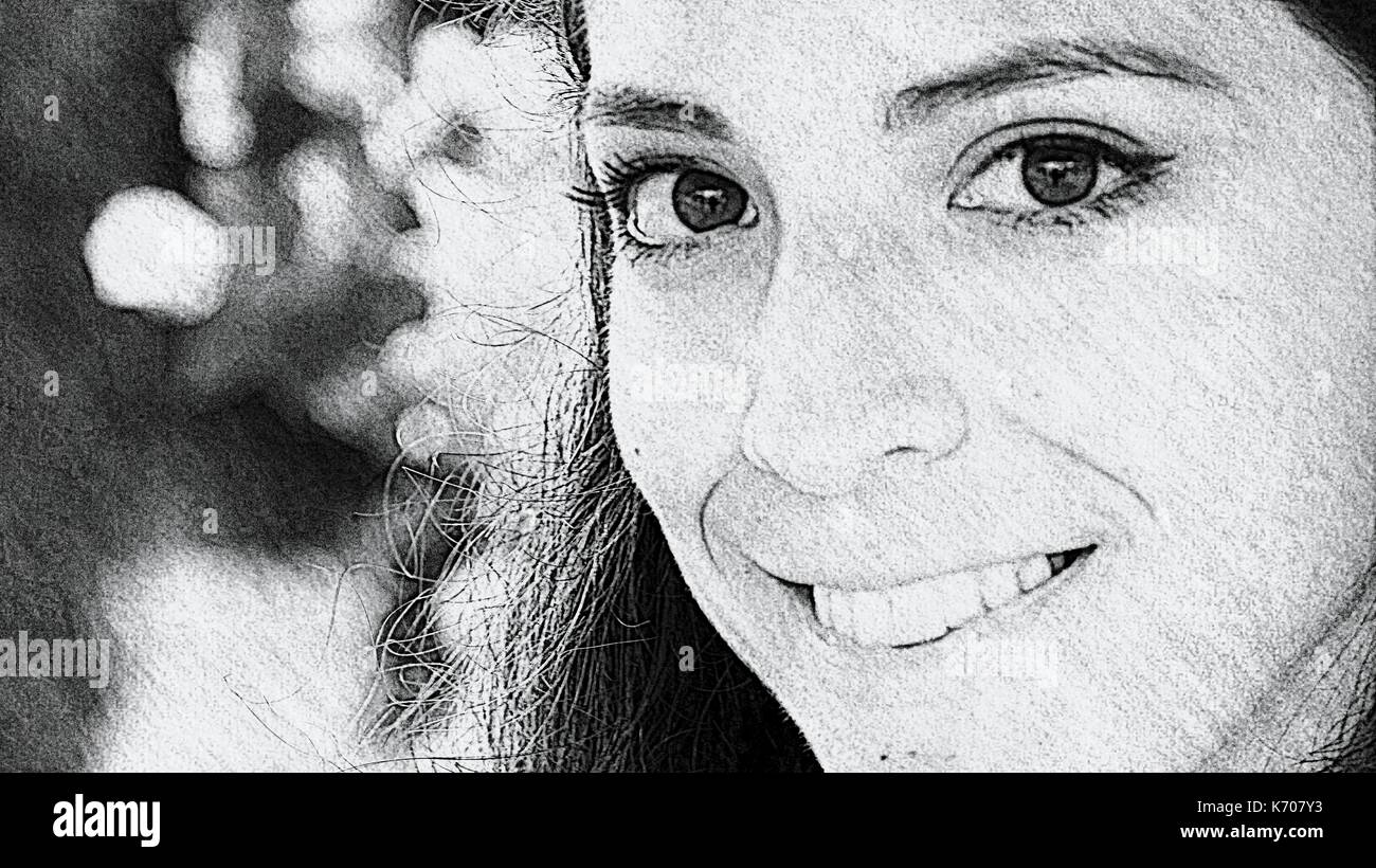 Smiling Face Of Person Stock Photo - Alamy