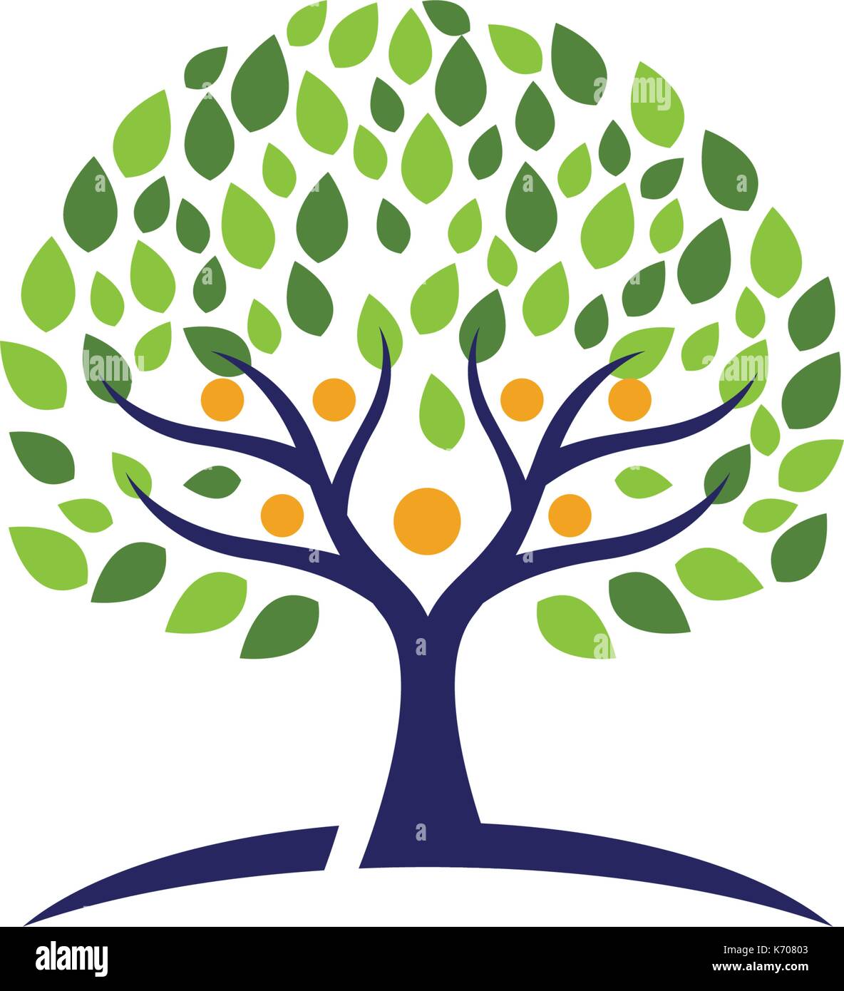 family tree symbol icon logo design template Stock Vector Image & Art ...