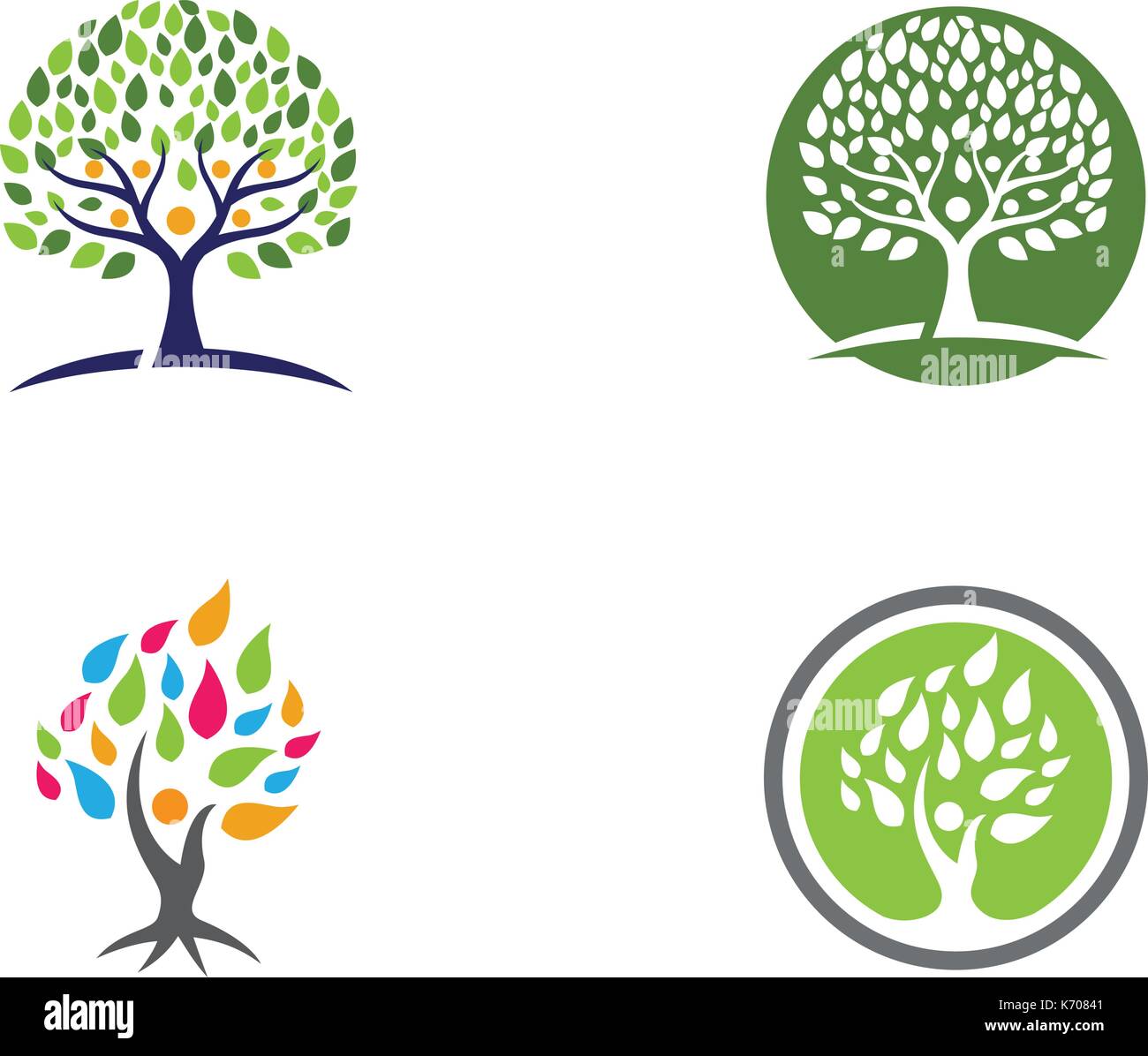 family tree symbol icon logo design template Stock Vector Image & Art ...