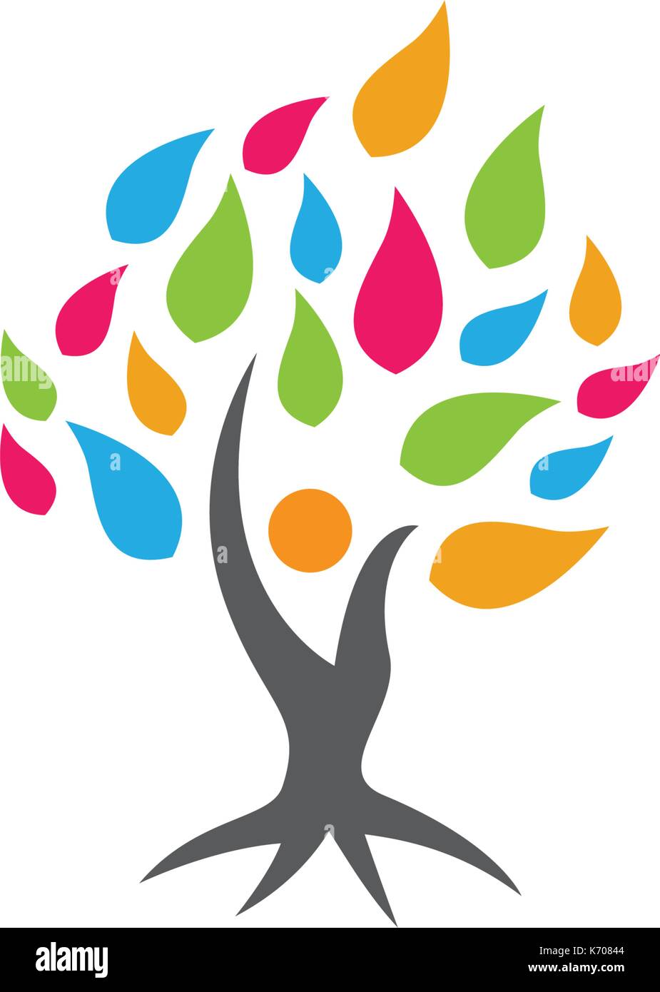 family tree symbol icon logo design template Stock Vector Image & Art ...