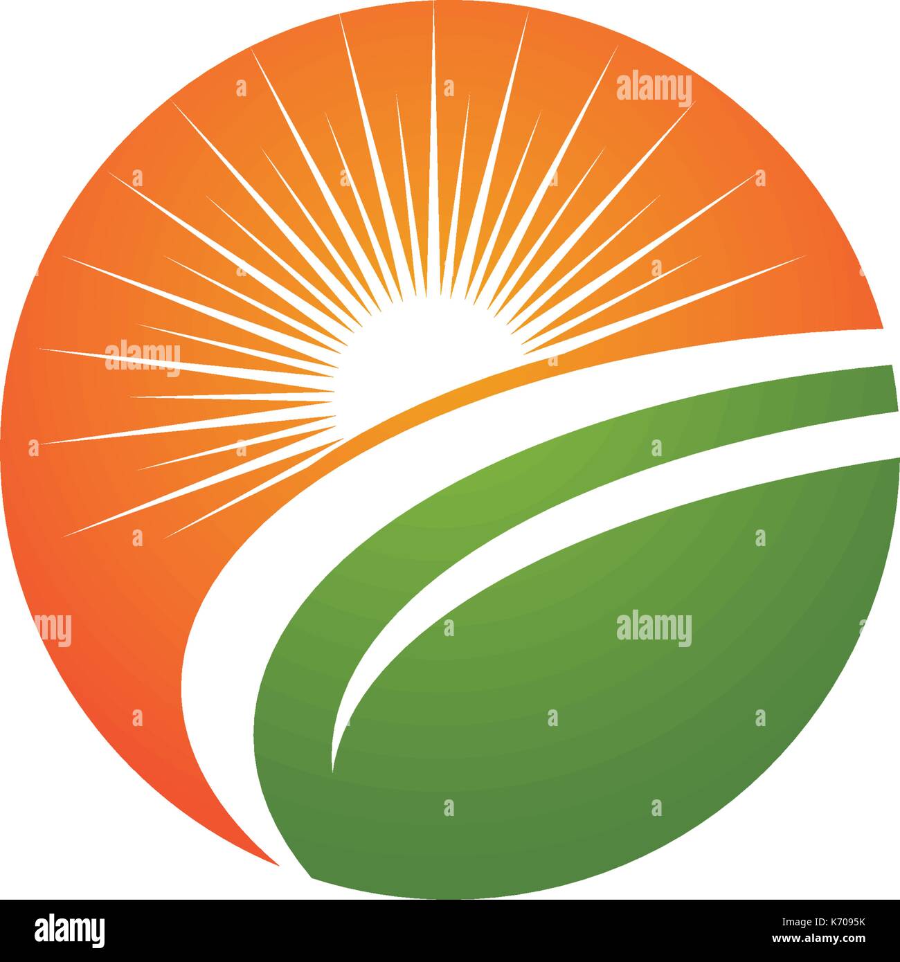 Vector Icon Logo Template Sun over horizon Stock Vector Image & Art - Alamy