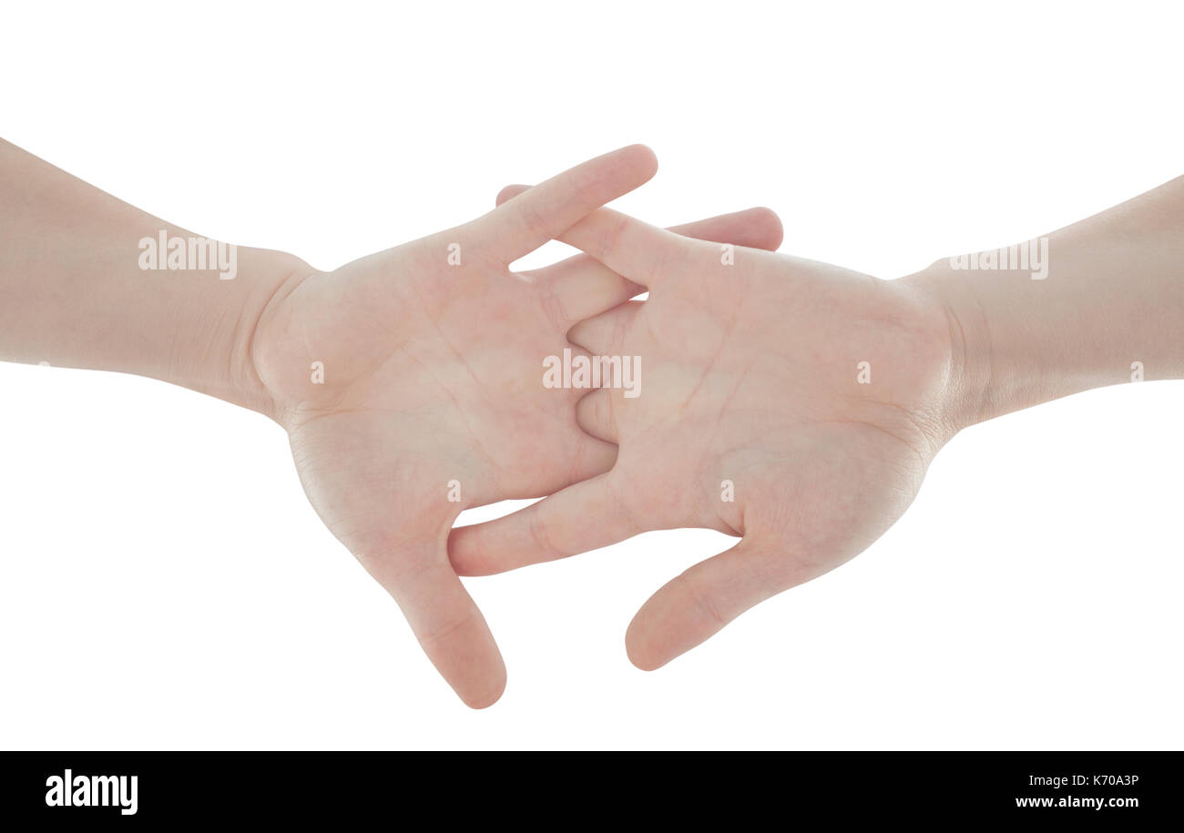 hands stretching isolated on white background Stock Photo - Alamy